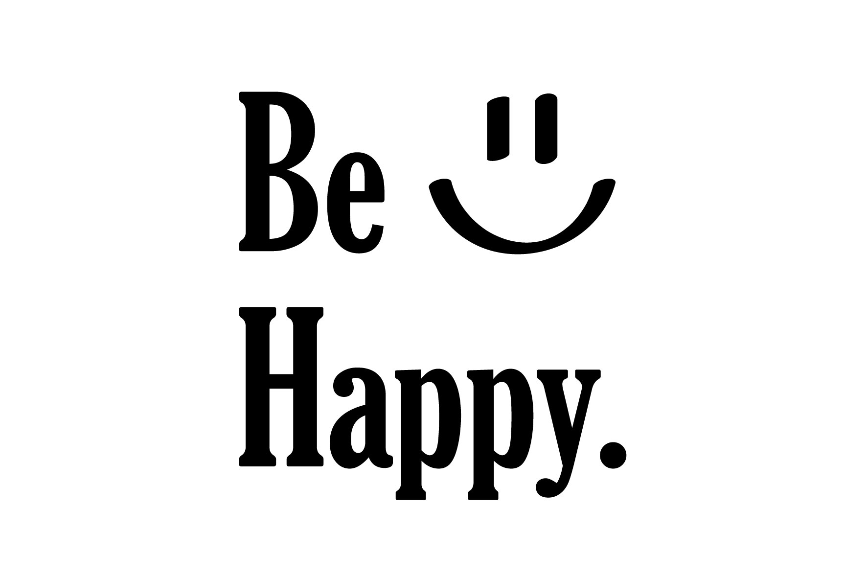 Clara | קלרה | מדבקה לקיר BE HAPPY | מדבקת קיר | מדבקות קיר לחדרי הבית